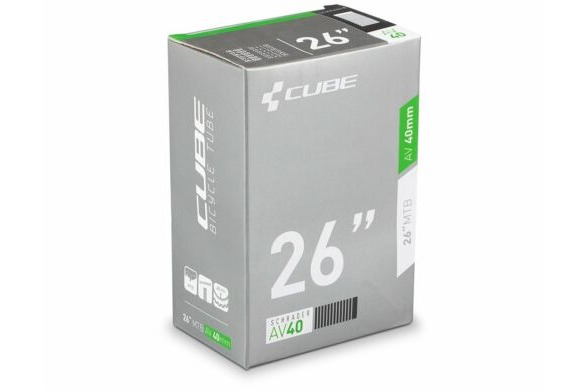 Cube Inner Tube 26in MTB (40-60mm) Schrader Valve 40mm Revolution Cycle