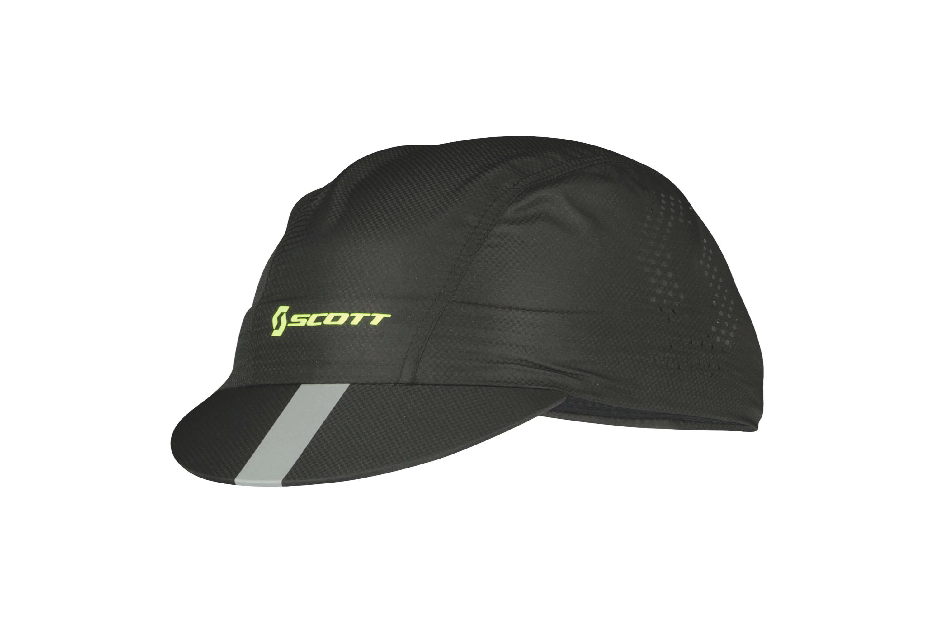 Scott Hat Performance Cap Black/Sulphur Yellow One Size Revolution Cycle