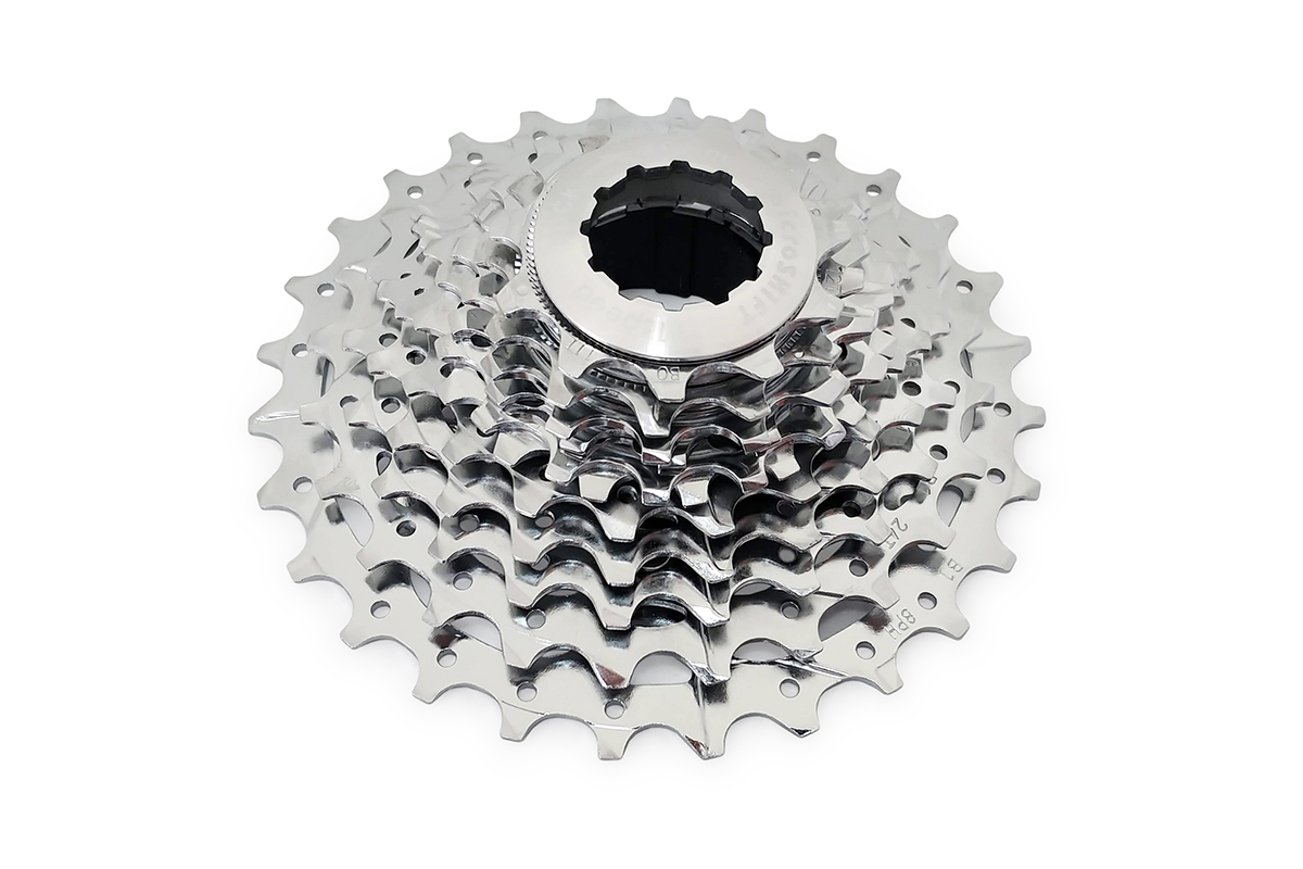 microSHIFT Cassette G11 CS-G110 11Speed 11-28Tooth Chrome Plated with Spider Revolution Cycle
